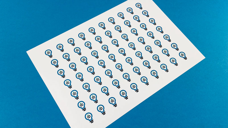 Custom Colour Sticker Printing - Round, square and books
